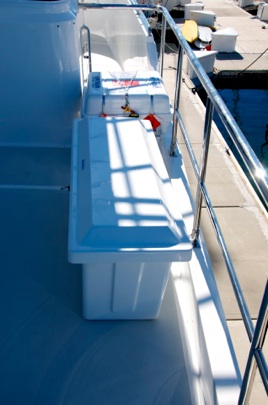 Life raft & deck box